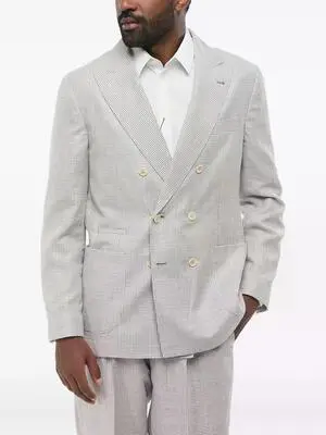 Brunello Cucinelli Houndstooth Double-breasted Suit