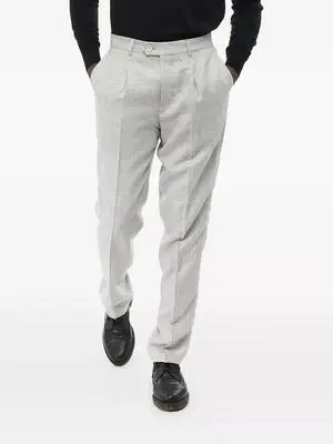 Brunello Cucinelli Pleated Check Trousers