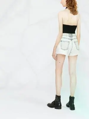 Balmain Layered Denim Shorts