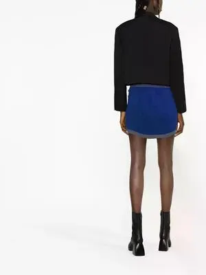 Balmain Button-embellished Knitted Mini Skirt
