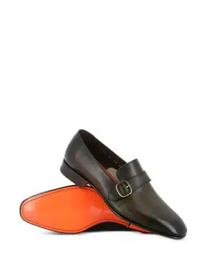 Santoni Buckle-fastening Leather Loafers