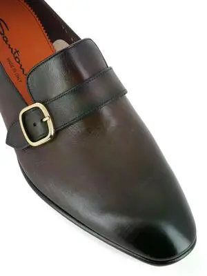 Santoni Buckle-fastening Leather Loafers