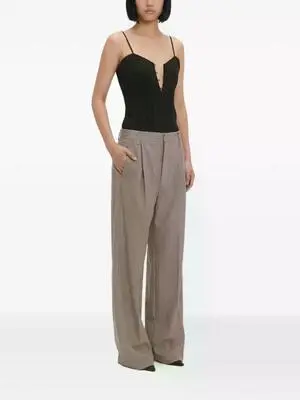 Victoria Beckham Pinstripe Pleated Trousers