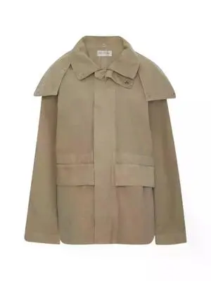 Victoria Beckham Hooded Jacket With Pocket Detail