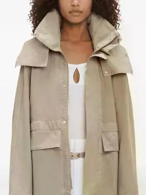 Victoria Beckham Hooded Jacket With Pocket Detail