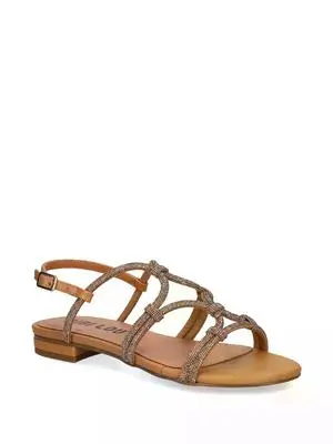 BIBI LOU Crystal Embellished Caged Sandals - Neutrals