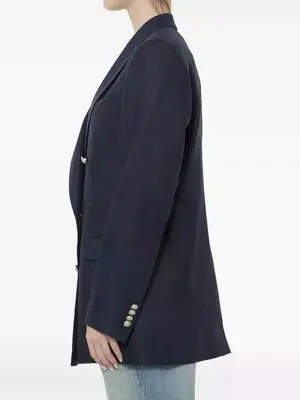 Tagliatore Double-breasted Linen Jacket - Blue