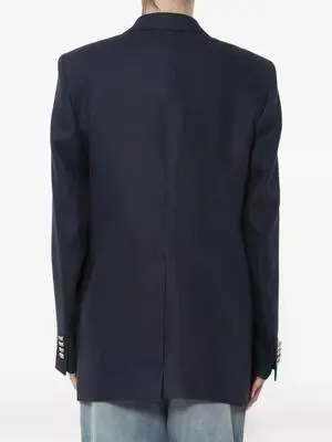 Tagliatore Double-breasted Linen Jacket - Blue