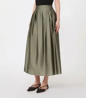 Max Mara Organza Pleated Maxi Skirt