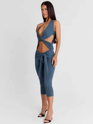 OUTCAST Eugenia Capri Jumpsuit - Gray