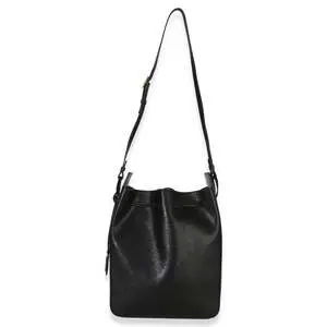 Saint Laurent Calfskin Bucket Bag - Black