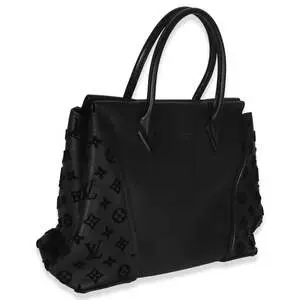 LOUIS VUITTON Monogram Tufted Veau Cachemire W Tote Pm - Black