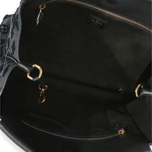 LOUIS VUITTON Monogram Tufted Veau Cachemire W Tote Pm - Black
