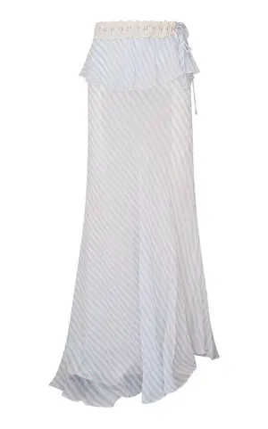 LoveShackFancy Sylette Striped Maxi Skirt