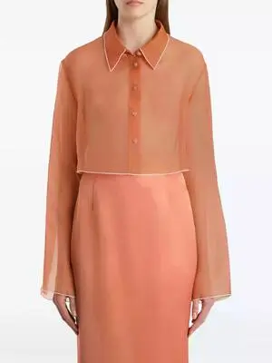 Khaite Fritz Silk Organza Top
