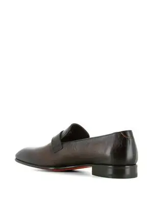 Santoni Buckle-fastening Leather Loafers