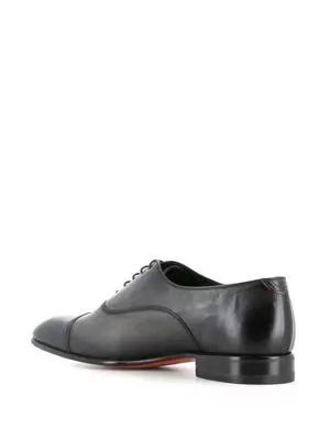 Santoni Cap-toe Lace-up Oxford Shoes - Black