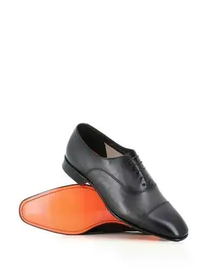 Santoni Cap-toe Lace-up Oxford Shoes - Black