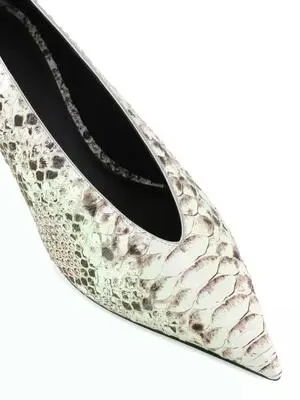 Le Monde Beryl Snakeskin-effect Leather Pumps - Neutrals