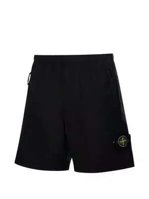 Stone Island Compass Patch Shorts - Black