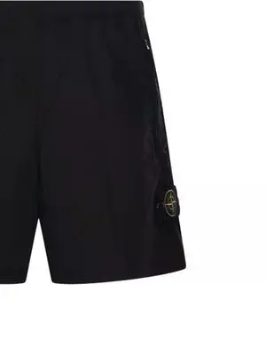 Stone Island Compass Patch Shorts - Black