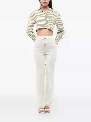 Balmain Ribbed Elastic-waist Trousers