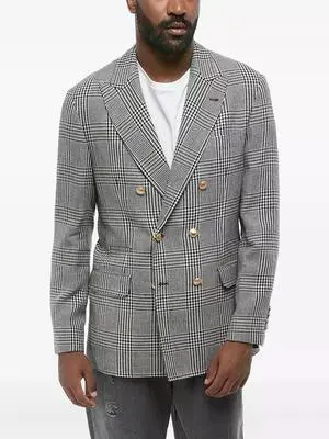 Brunello Cucinelli Double-breasted Checked-pattern Blazer