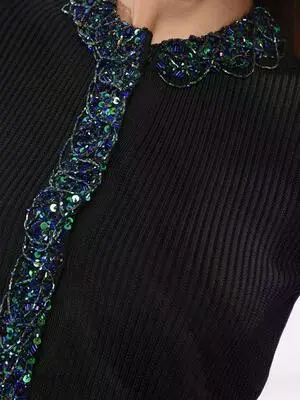 Balmain Ribbed Sequin-embellished Cardigan
