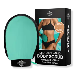 DERMASURI Deep Exfoliating Glove Body Scrub - Teal
