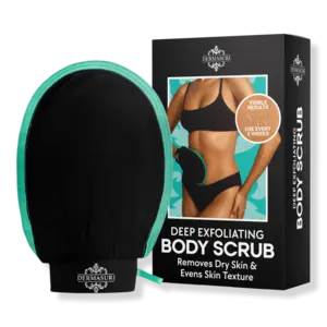 DERMASURI Deep Exfoliating Glove Body Scrub - Black