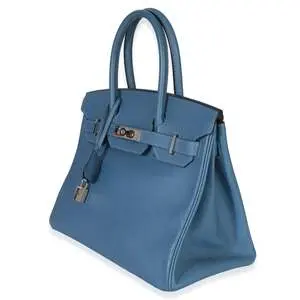Hermès Bleu Brighton Epsom Birkin 30 Phw - Blue