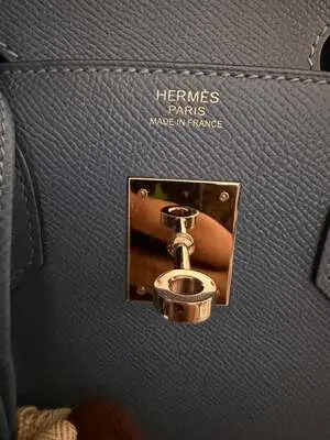 Hermès Bleu Brighton Epsom Birkin 30 Phw - Blue