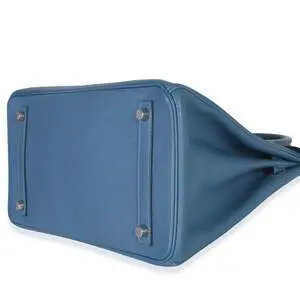 Hermès Bleu Brighton Epsom Birkin 30 Phw - Blue