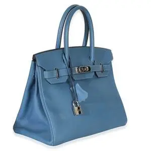 Hermès Bleu Brighton Epsom Birkin 30 Phw - Blue