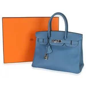 Hermès Bleu Brighton Epsom Birkin 30 Phw - Blue