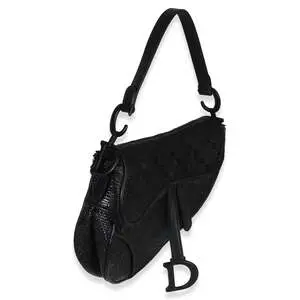 Dior Ultramatte Woven Calfskin Saddle Bag