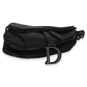 Dior Ultramatte Woven Calfskin Saddle Bag