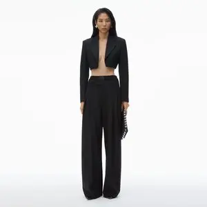 Alexander Wang Cropped Tuxedo Wool Blazer