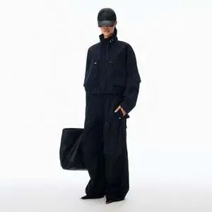 Alexander Wang Mid-rise Cotton Cargo Pant - Washed Black