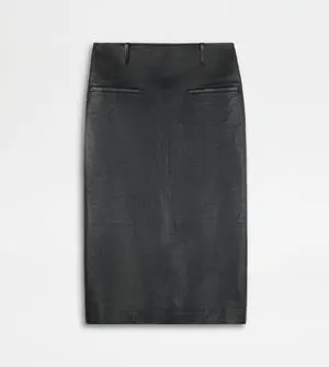 TOD'S Leather Skirt - Black