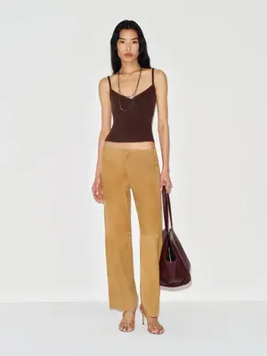 Brown Knit Camis