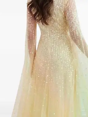 NEEDLE & THREAD Moonlight Sequined V-neck Dress