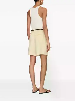 ANINE BING Brice Pleated Tailored Shorts - Yellow