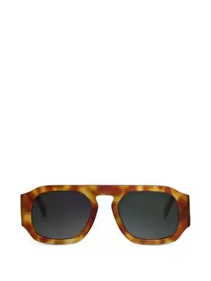 ANINE BING Preston Geometric-frame Sunglasses - Brown