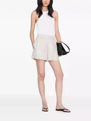 ANINE BING Kam Leopard Print Shorts