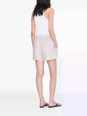 ANINE BING Kam Leopard Print Shorts