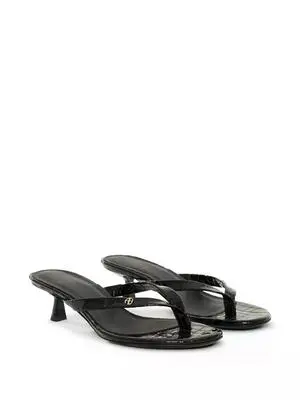 ANINE BING Noelle Croc-embossed Heeled Sandals