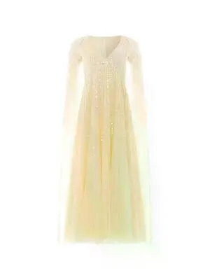NEEDLE & THREAD Moonlight Sequined V-neck Dress