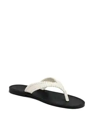 Cinq À Sept Jessica Leather Sandals - White