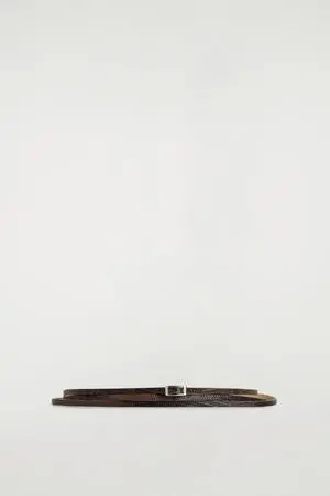 COS Skinny Double-Wrap Leather Belt